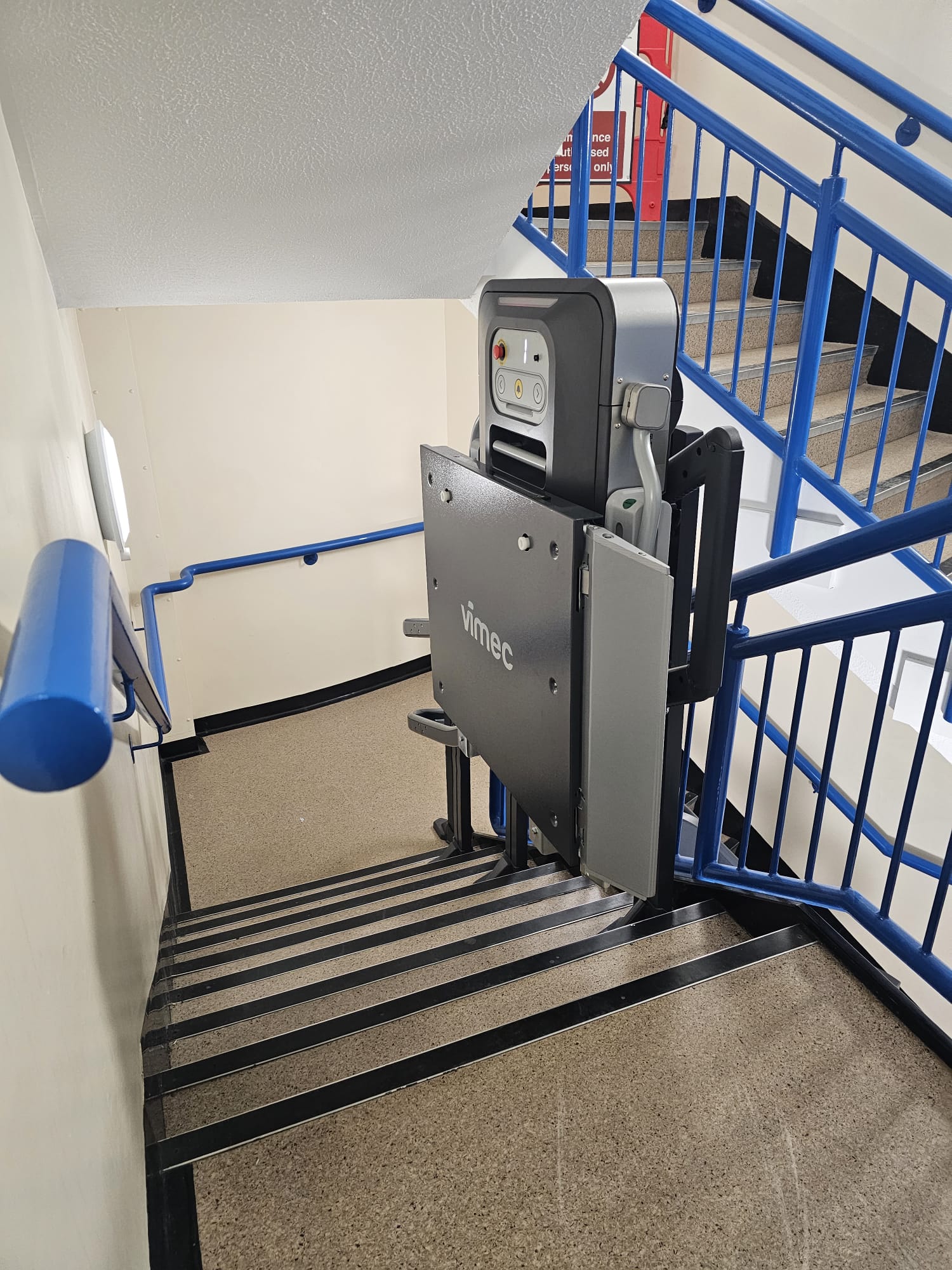 The first V6s inclined platform lift installation in the UK - Vimec UK